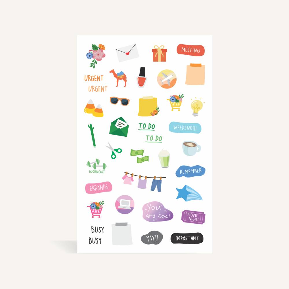 Rainbow Sticker Sheet – Design Your Life Planner